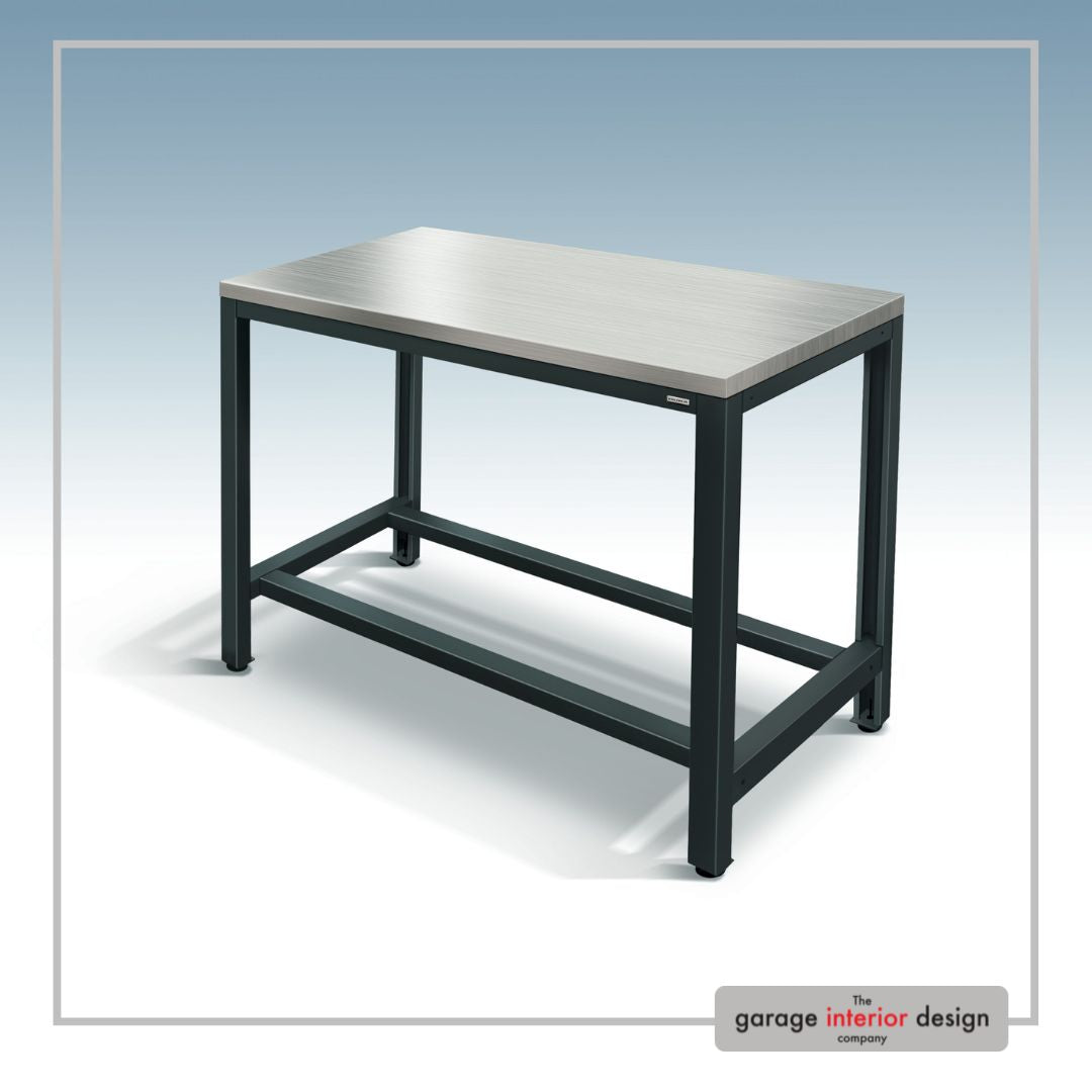 workbench with stainless steel worktop | 1200mm(w) – The Garage ...